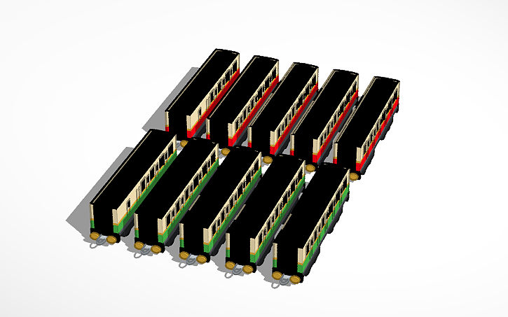 3D design NWR Express Coaches - Tinkercad