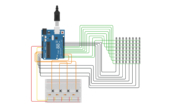 Circuit design Tetris - Tinkercad