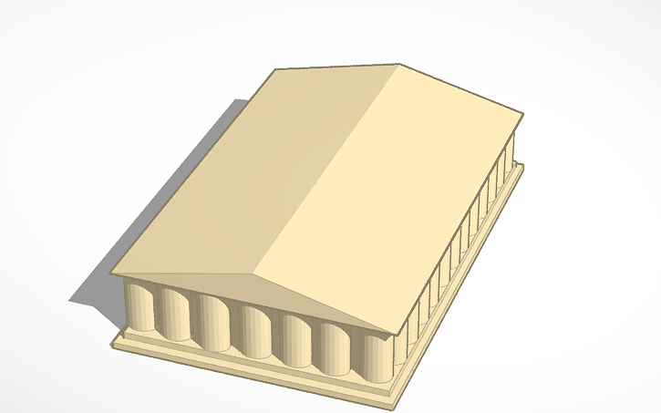 3D design Parthenon - Tinkercad