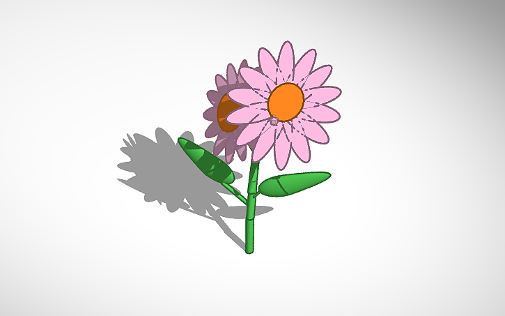 3D design big flower - Tinkercad