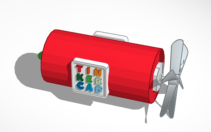 3D design Wind powered LED light - Tinkercad