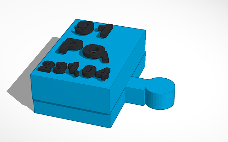 3D design Periodic table Element, Pa | Tinkercad
