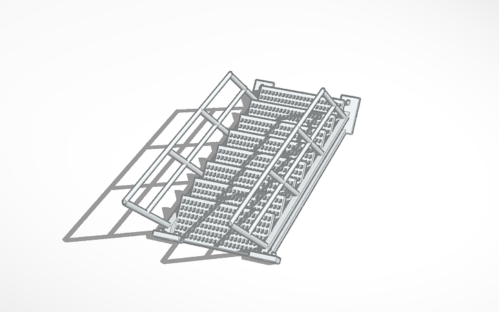3D design Ho Scale Metal Stairs - Tinkercad