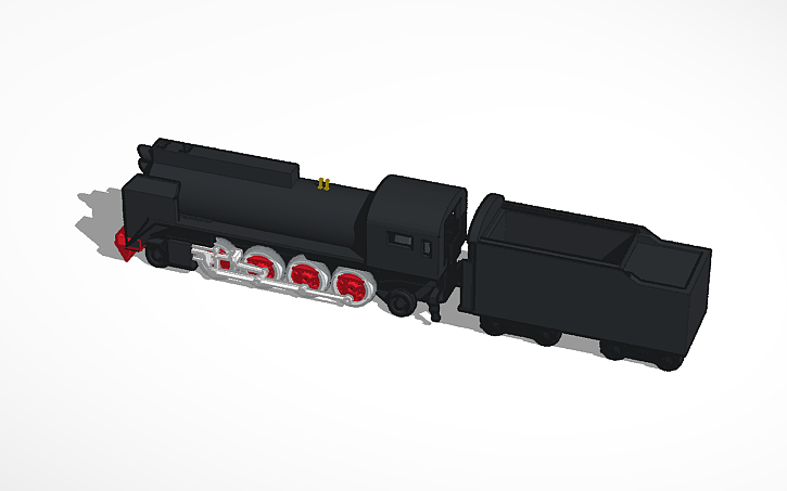 3D design JS steam train 2-8-2 (N) - Tinkercad