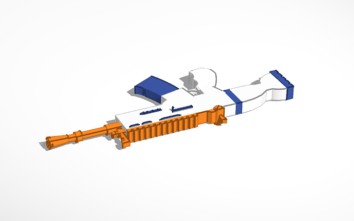 3D design Nerf Gun (Scar) - Tinkercad