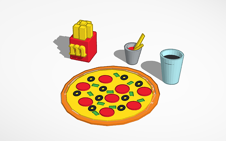 3D design 3D PIZZA MODEL - Tinkercad