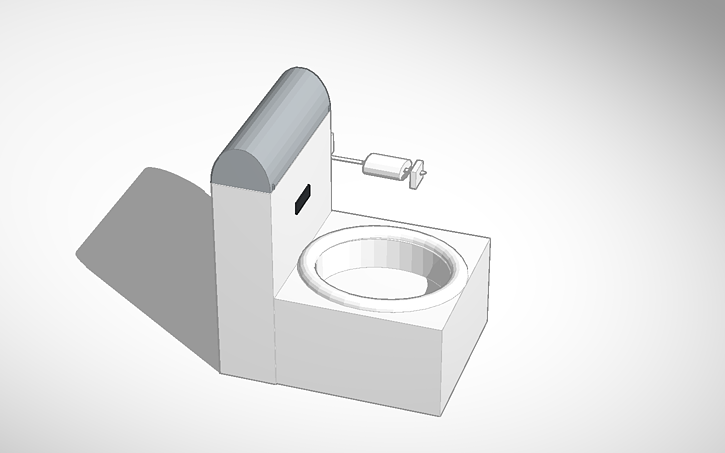 3D design toilet - Tinkercad