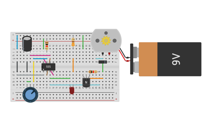 Circuit Design Controlador Dc Y 555 Tinkercad