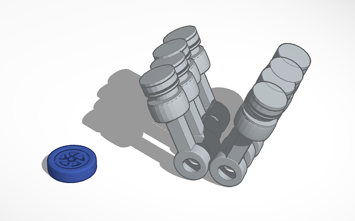 3D design piston - Tinkercad