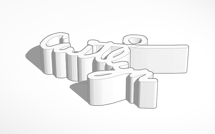 3D design Name keychange - Tinkercad