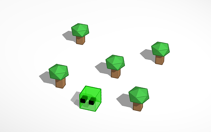 3D design Minecraft with a slime pet | Tinkercad
