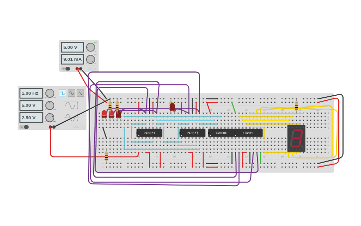 Circuit design Asynchronous BCD counter using JK flip-flop - Tinkercad Circuit design Asynchronous BCD counter using JK flip-flop - Tinkercad