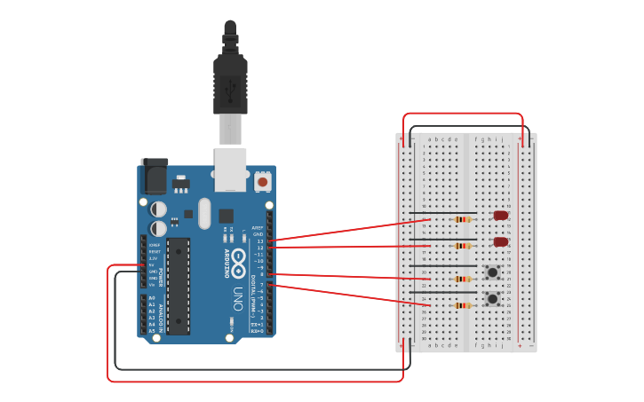 Circuit design V3 BUTTONS - Tinkercad