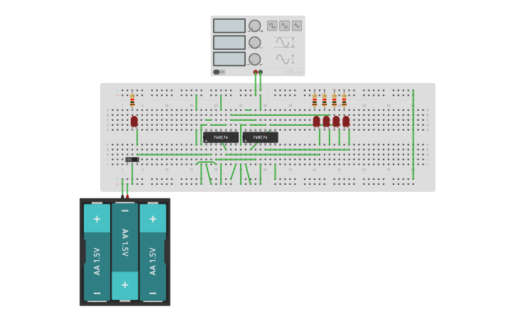Circuit design Right Shift | Tinkercad