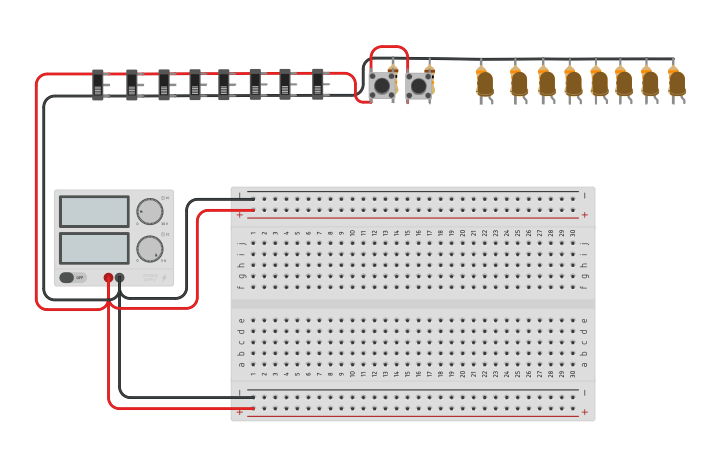 Circuit design Blank Breadboard | Tinkercad