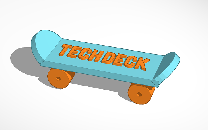 3D design Tech deck - Tinkercad