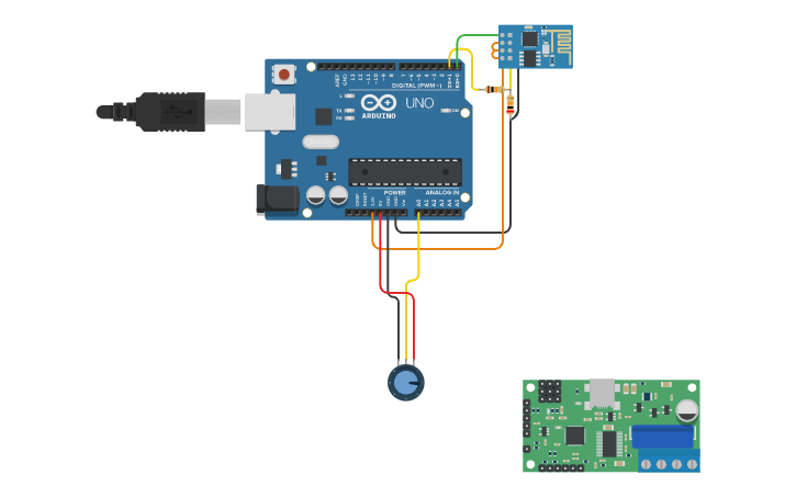 Circuit design ESP8266 - Tinkercad