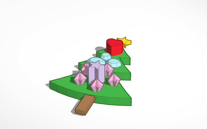 3D design HAPPY CHRISTMAS TREE | Tinkercad