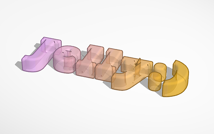 3D design Improved bubble letters:) - Tinkercad