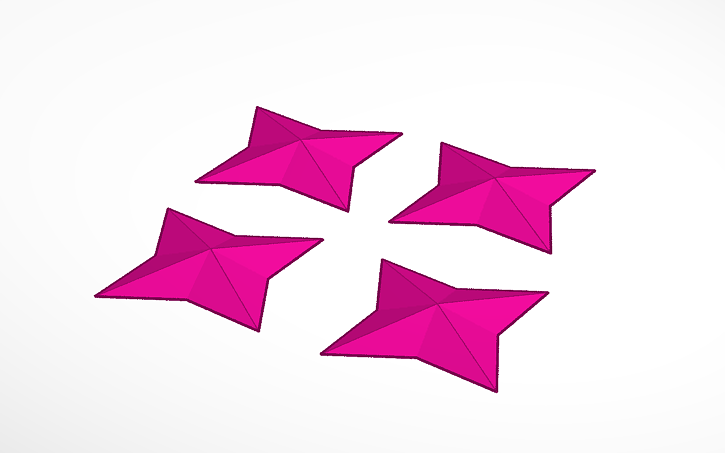 3D design Coobo-printable ninja stars (I changed to be printable ...