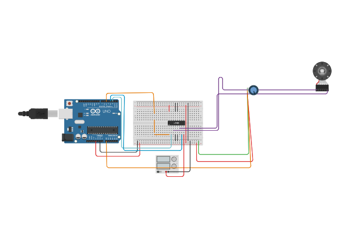 Circuit design Control PID de posición angular con potenciómetro y hélice - Tinkercad