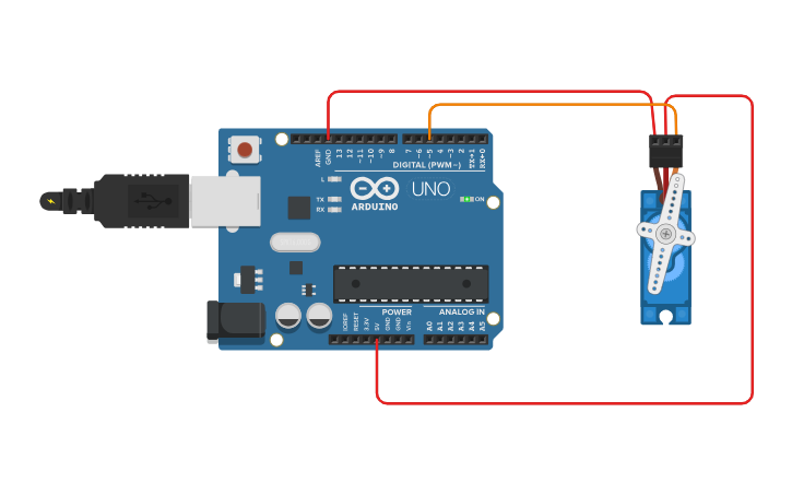 Circuit design Mikro-Servo - Tinkercad