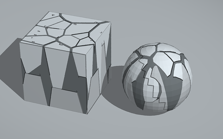 3D design Fractured Texture - Tinkercad