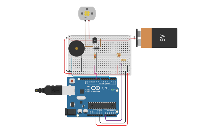 Circuit design Assignment 4 DC Motor Control - Tinkercad