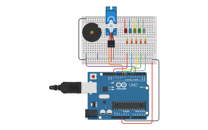 Circuit design Circuito Con Las 3 Funciones - Tinkercad