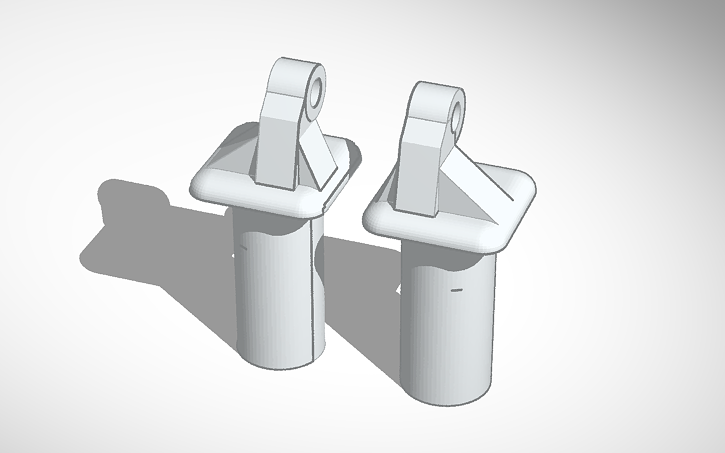 3D design IDO toilet lid hinges - Tinkercad