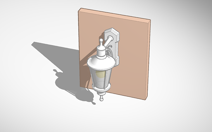 3D design Outdoor Wall Light - Tinkercad