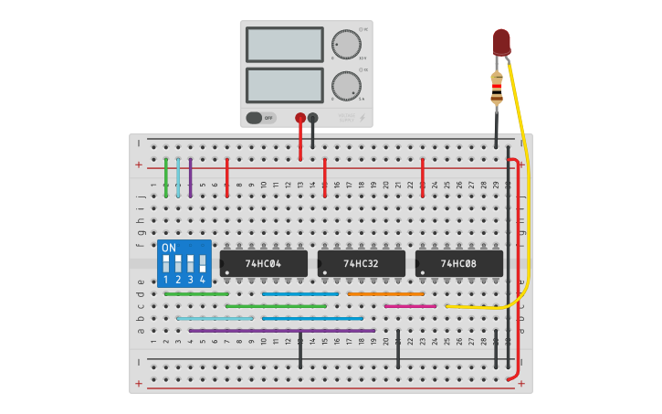 Circuit design Function using POS - Tinkercad