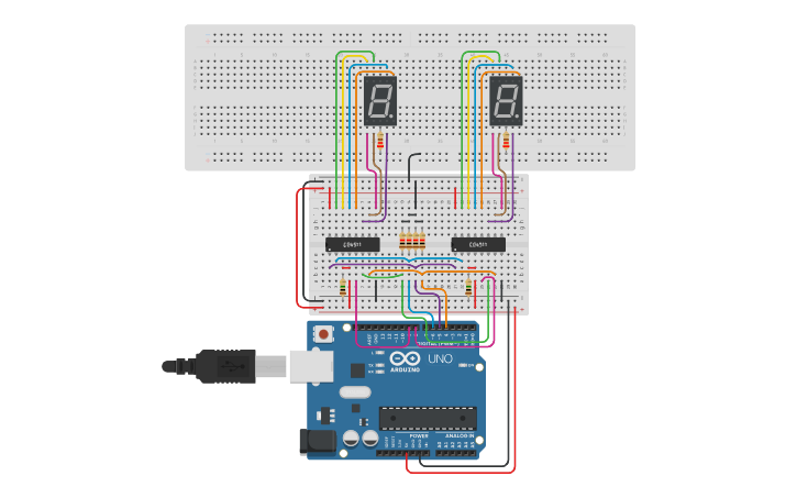 Circuit design 02: Multiplexação para display de 7 segmentos com CD4511 ...