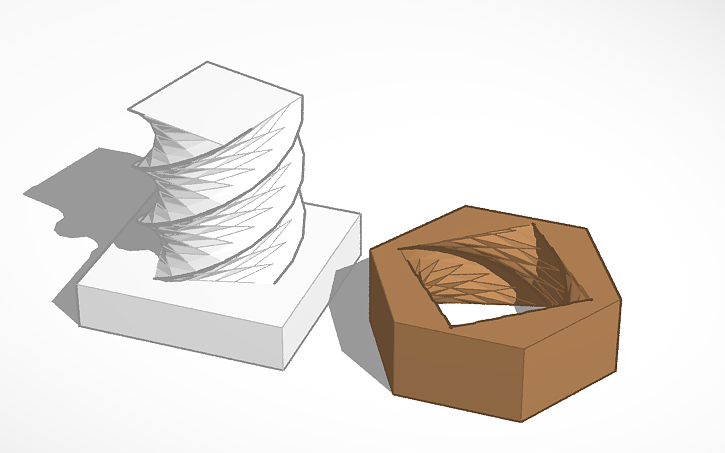 3D design Spiralised polygons as screw threads | Tinkercad