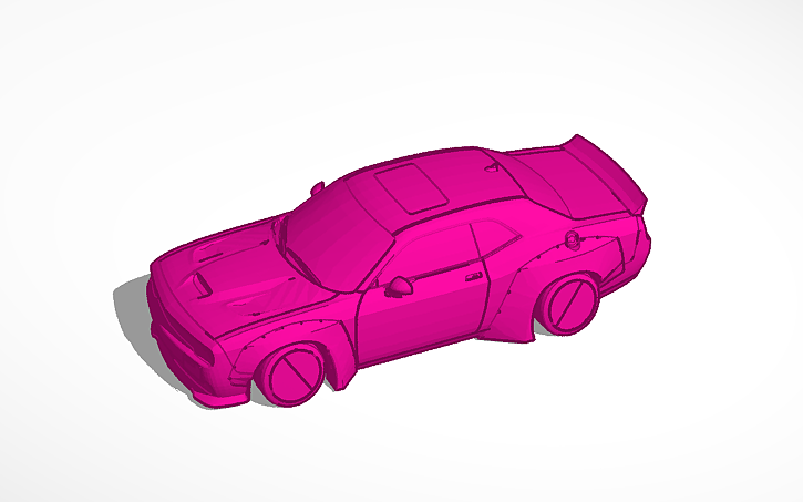 3D design Dodge Challenger Hellcat - Tinkercad