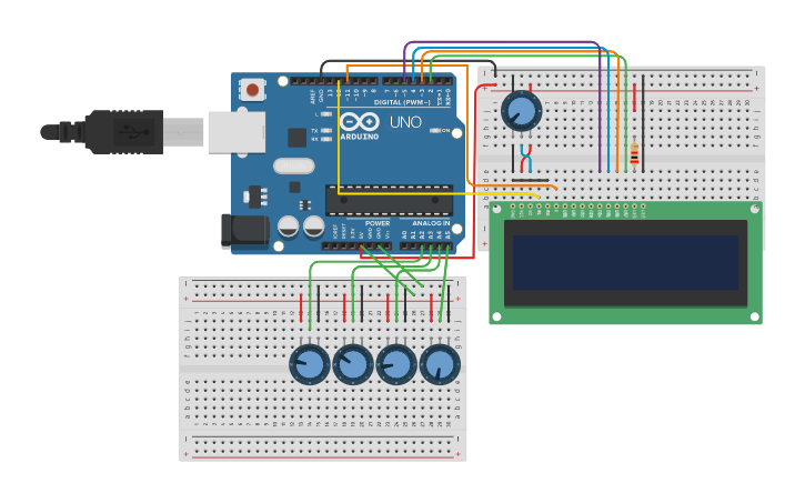 Circuit design microcontrollers test#2 | Tinkercad