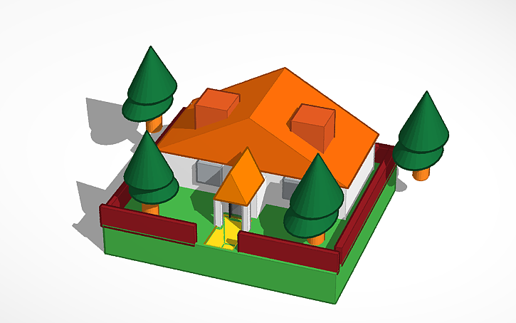 3D design Primer proyecto modelo 3D (Casa) - Tinkercad