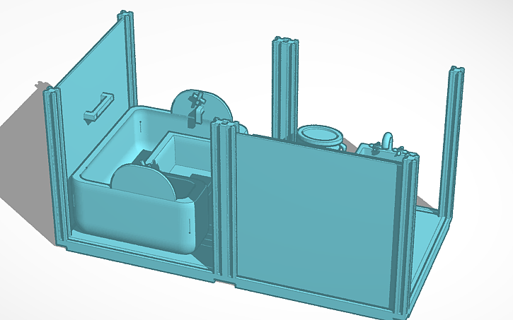 3D design Bathroom - Tinkercad