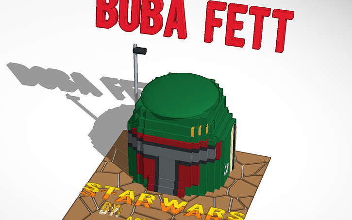 3D design Boba Fett's helmet - Tinkercad