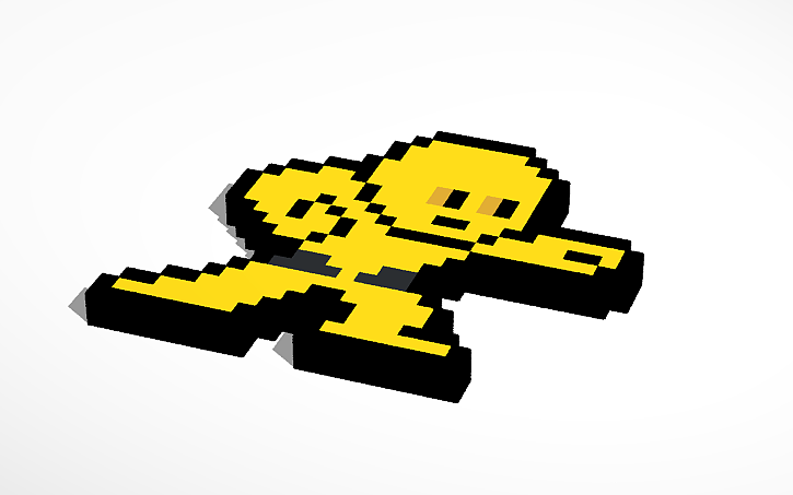 3D design 8-Bit C-3PO | Tinkercad