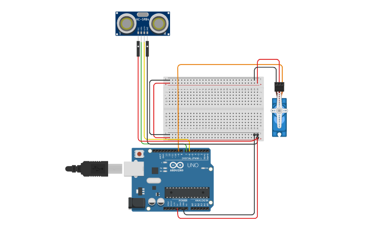 Circuit design Lixeira Inteligente - Tinkercad