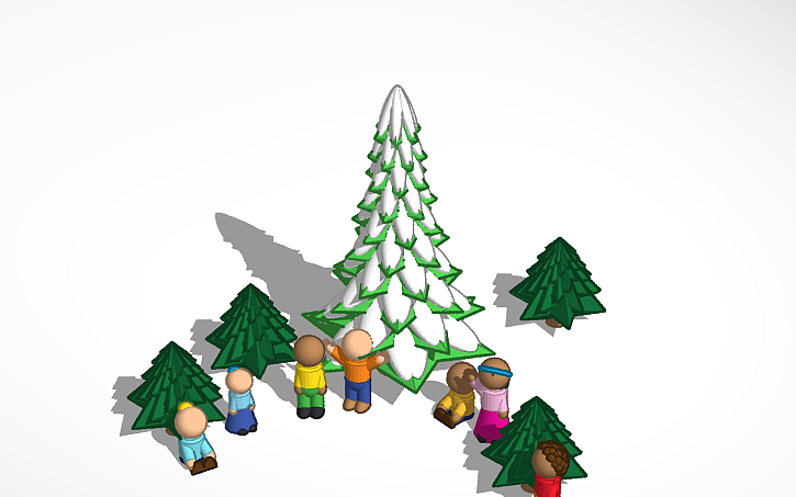3D design Christmas tree - Tinkercad