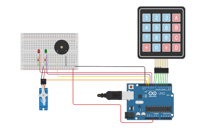 Circuit Design Password Access Control System Tinkercad