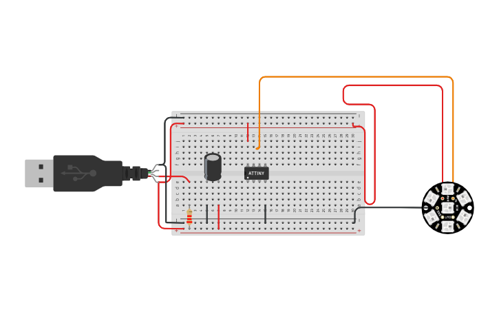 Circuit design Neopixel LED Controller by IR Remote's code - Tinkercad