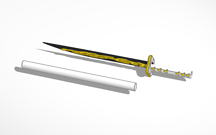 3D design Zenitsu Sword - Tinkercad