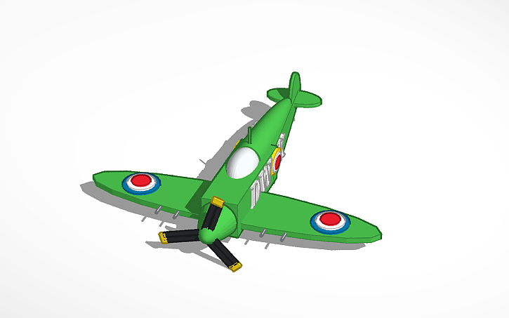 3D design Fighter plane - Tinkercad