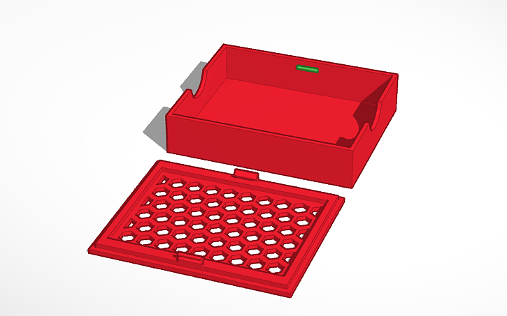 3D design box with snap lid - Tinkercad