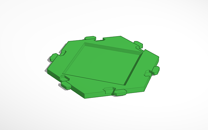 3D design Hex interlocking shape - fits 6x6 Lego Plate (untested ...