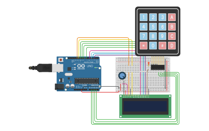 Circuit design Keypad - Tinkercad
