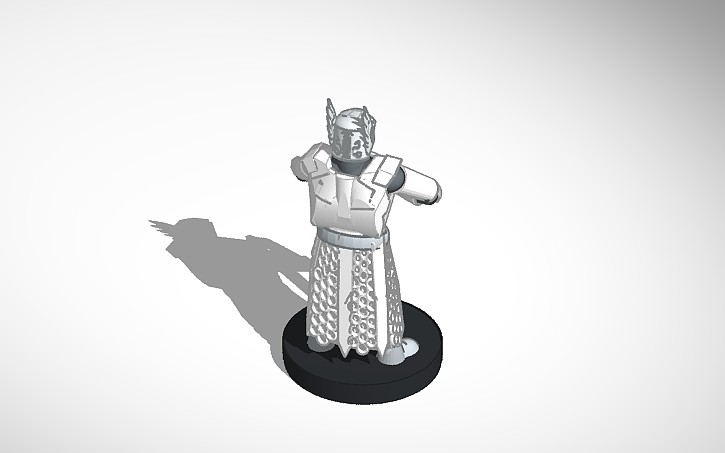 3D design Knight Figure - Tinkercad